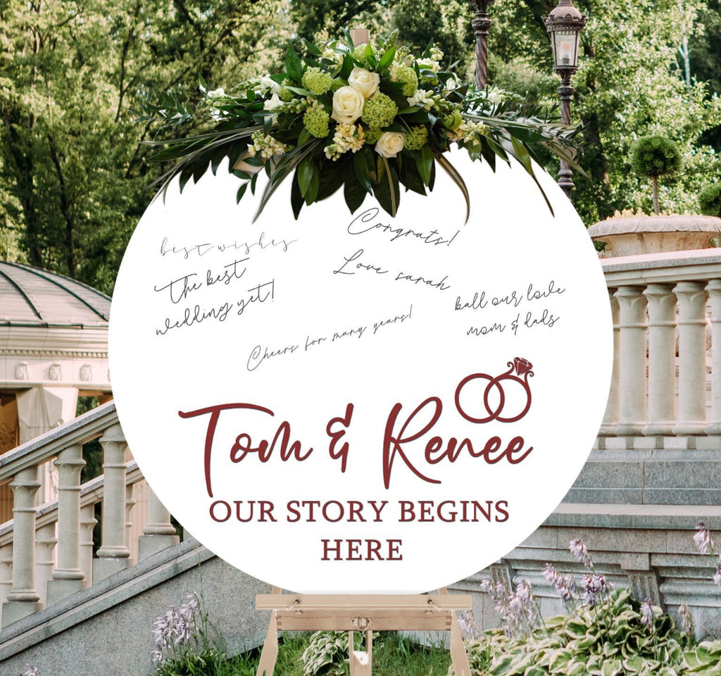 Wedding Signature Board – Hammer and Stain Deland